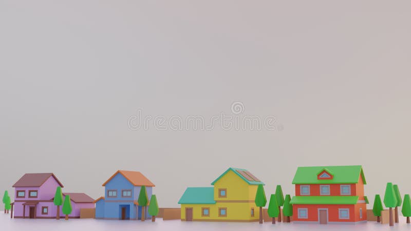 Houses Row Cartoon Cute Stock Illustrations – 439 Houses Row Cartoon ...