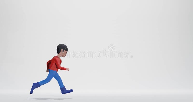 Man Running Cartoon on Green Background Stock Video - Video of logo ...