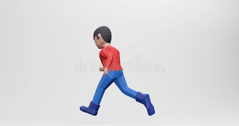 3d Render of Running Cartoon Dummy Boy for Rush Time Stock Video ...