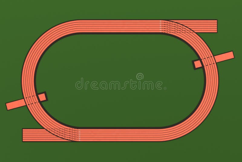 3d render of running track stock illustration. Illustration of ...
