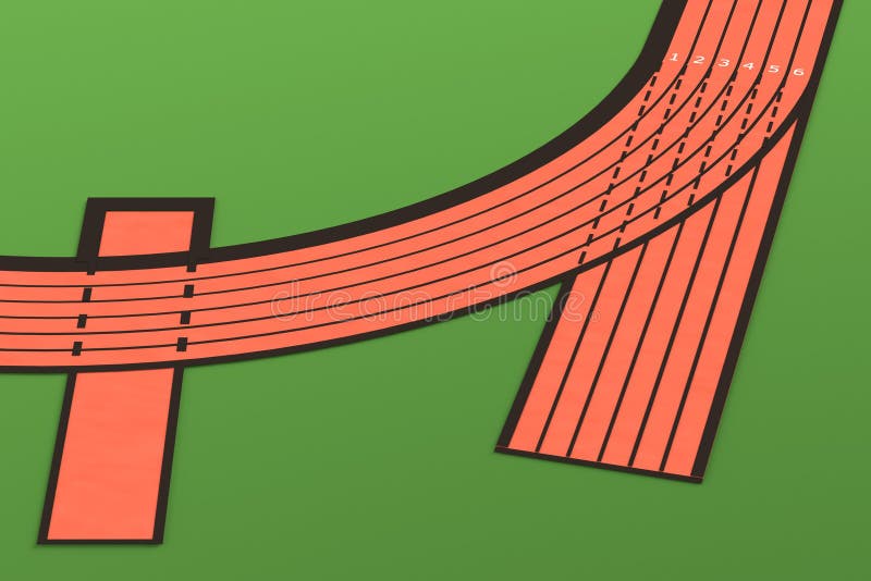 3d render of running track stock illustration. Illustration of ...