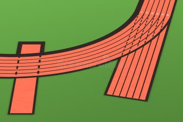 3d render of running track stock illustration. Illustration of ...