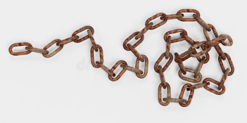 3D Render of Rusty Chain stock illustration. Illustration of tool ...