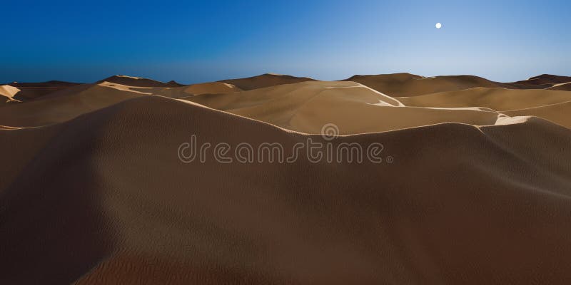 3D Render of Sandy desert stock illustration. Illustration of sandy ...