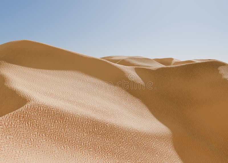 3D Render of Sandy desert stock illustration. Illustration of ...