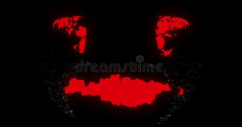 Render with a Scary Red Glowing Face Stock Illustration - Illustration ...