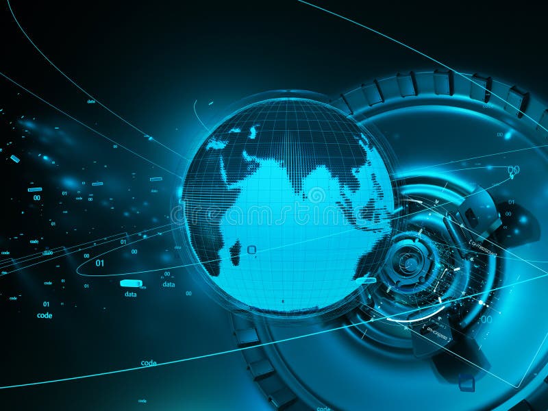 3D Render. Scientific Research. Future and Technology Stock ...