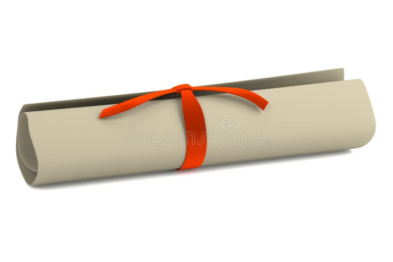 3d render of scroll stock illustration. Illustration of history - 40261495