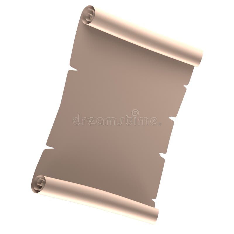 3d render of scroll stock illustration. Illustration of history - 39893574