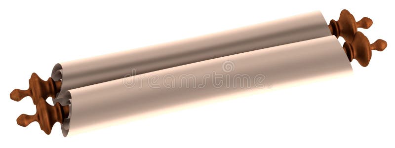 3d render of scroll stock illustration. Illustration of history - 40261495