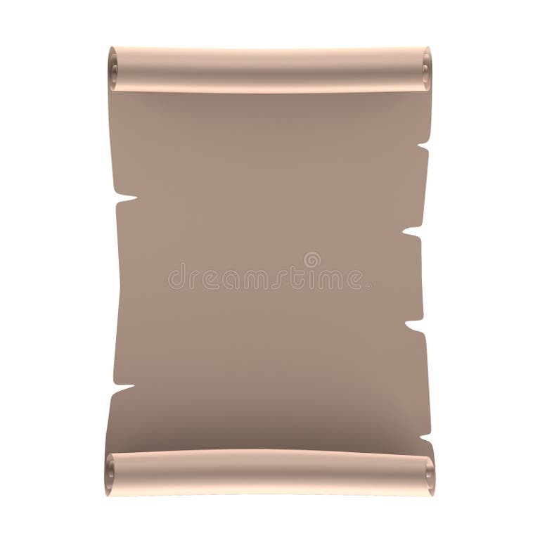 3d render of scroll stock illustration. Illustration of history - 40261495