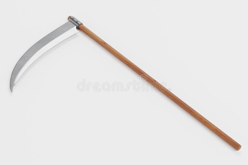 3D Render of Scythe stock illustration. Illustration of scythe - 348847705