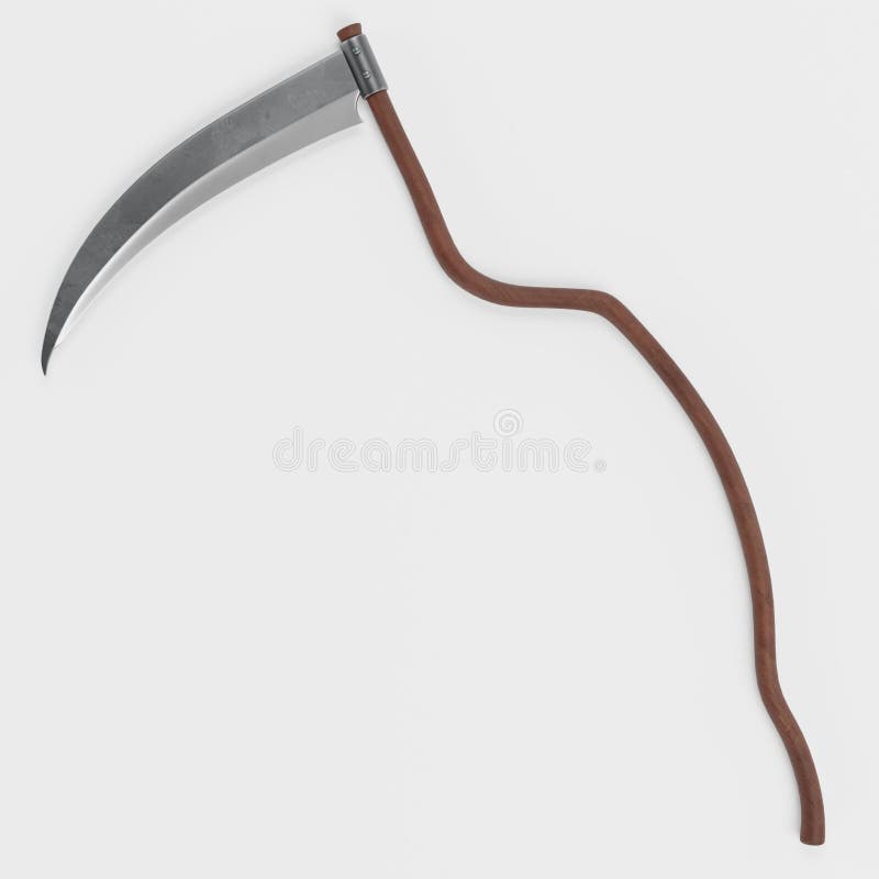 3D Render of Scythe stock illustration. Illustration of scythe - 348847706