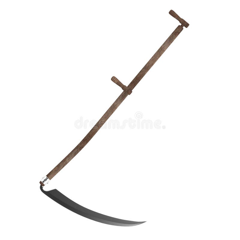 3d render of scythe stock illustration. Illustration of garden - 36984252