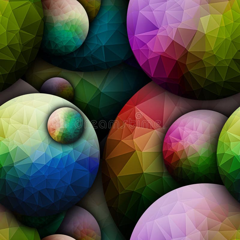 3D Render Seamless Ball Pattern Background Tile Stock Illustration ...