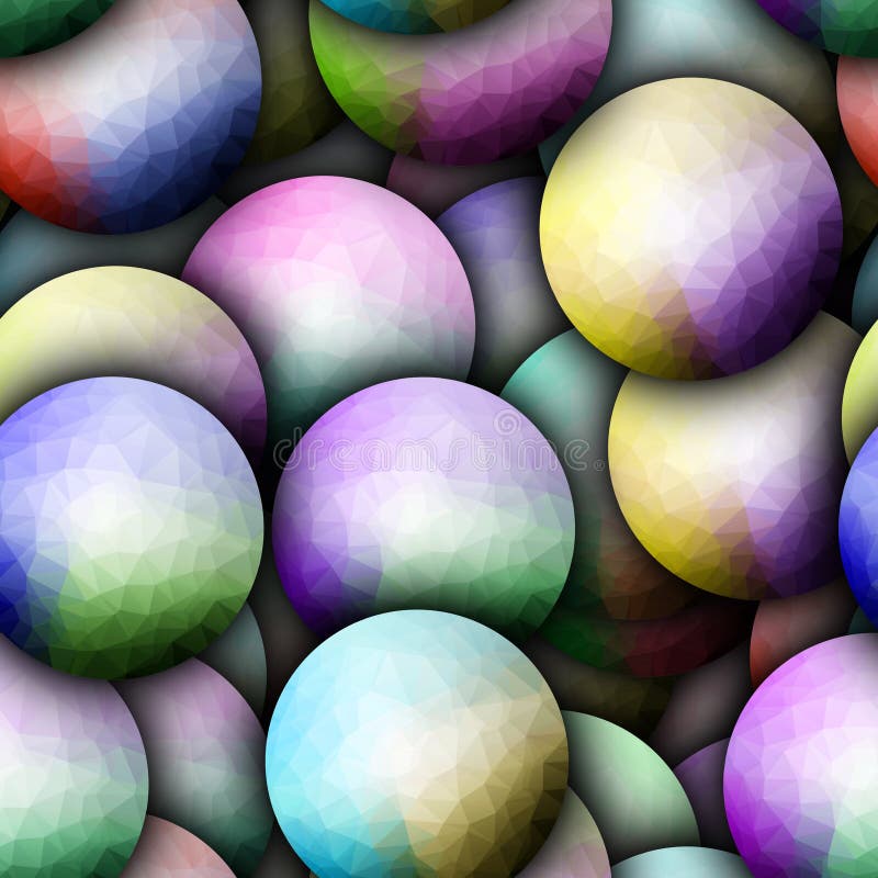 3D Render Seamless Ball Pattern Background Tile Stock Illustration ...