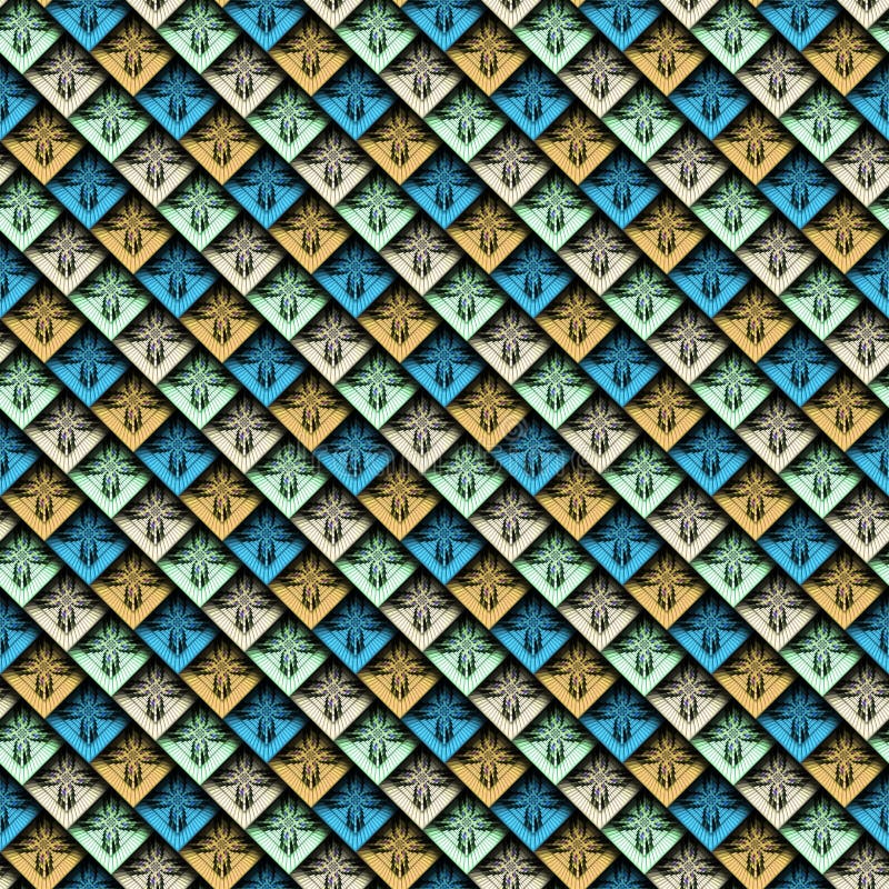 3D Render Seamless Pattern Background Tile Stock Illustration ...