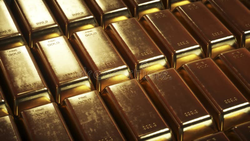 3d Render of Seamlessly Looping Gold Bars Stock Video - Video of ...