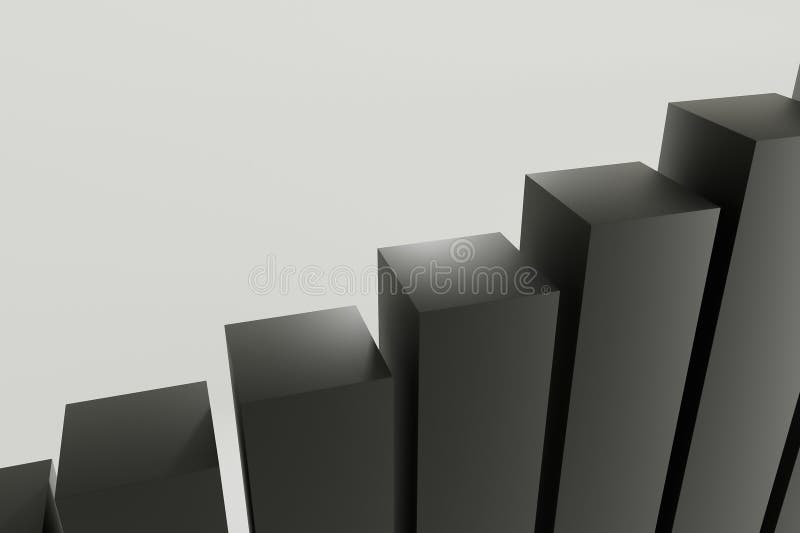 3d Render a Series of Black Cubes Stacked on Top of Each Other Stock ...