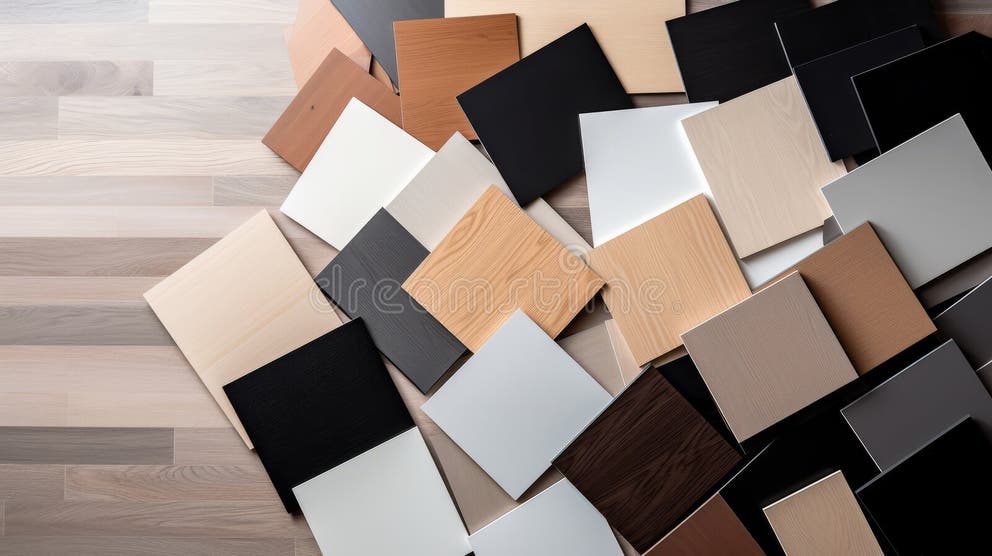 3d Render of a Set of Different Colors of Wood Samples. Generative AI ...