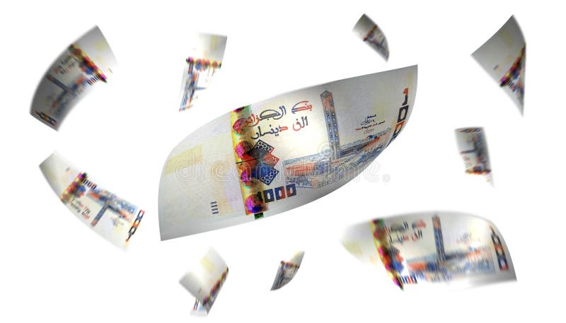 3D Render Set of Flying Euro Money Banknote Stock Illustration ...