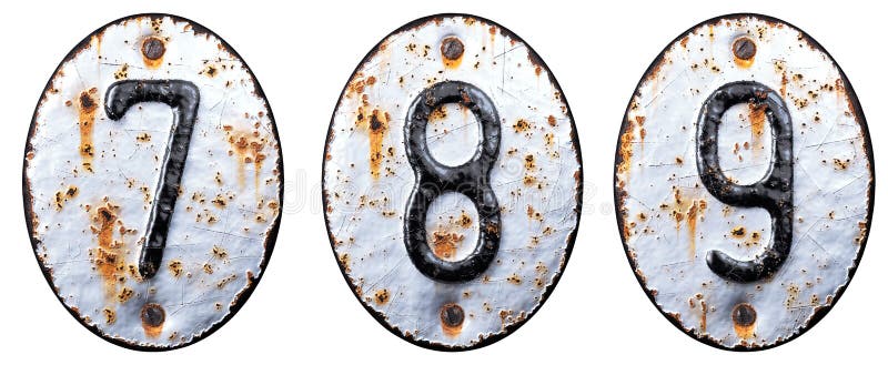 3D Render Set of Numbers 0, 1 Made of Forged Metal on the Background ...