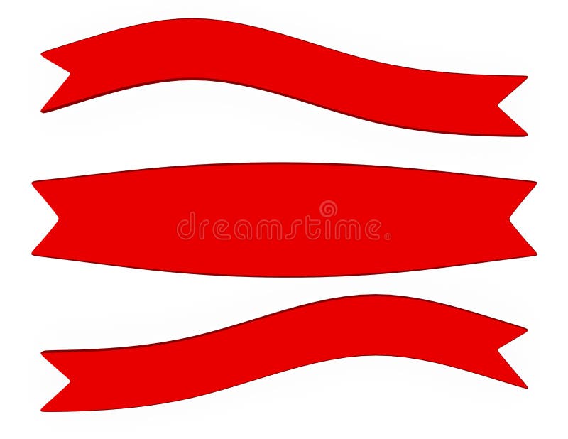 3d Render of a Set of Red Banners Stock Illustration - Illustration of ...