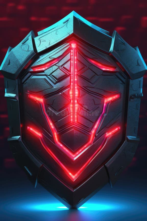 3d Render of a Shield with Antivirus Logo Stock Illustration ...