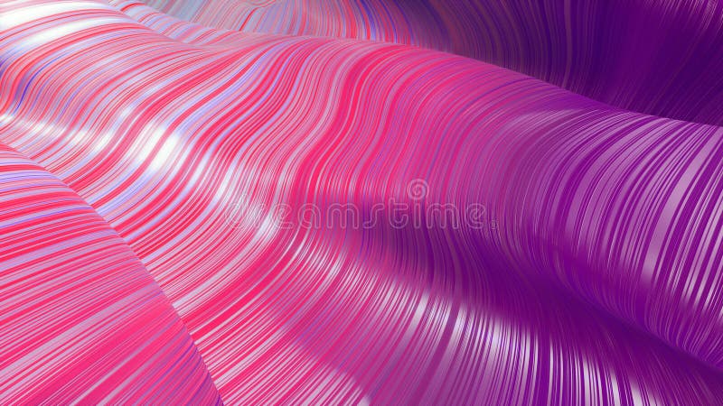 3d Render. Shining Purple Surface, Bright Colorful Background ...