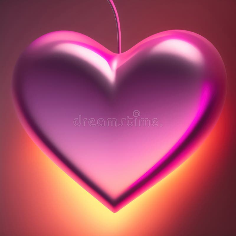 Generative AI: Shiny Glittery Heart Shape on Bokeh Backgorund. Love ...