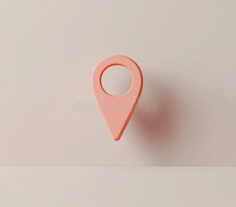 This is a 3D Render of a Shiny Red Pin, Which Can Be Used To Mark the ...
