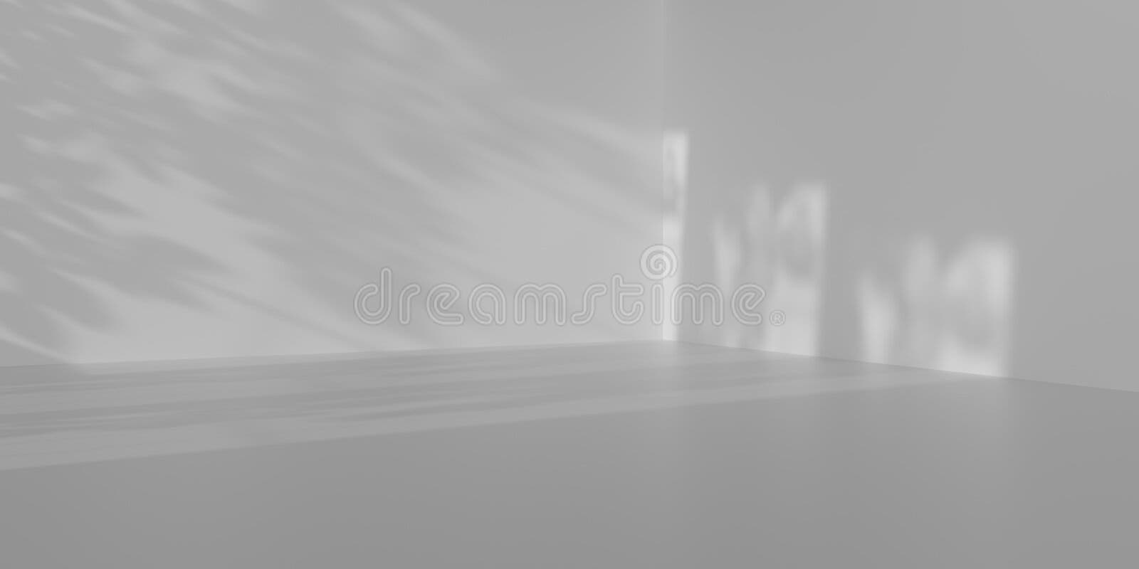 3D Render Shiny Black Empty Room with Light and Shadow on Studio ...