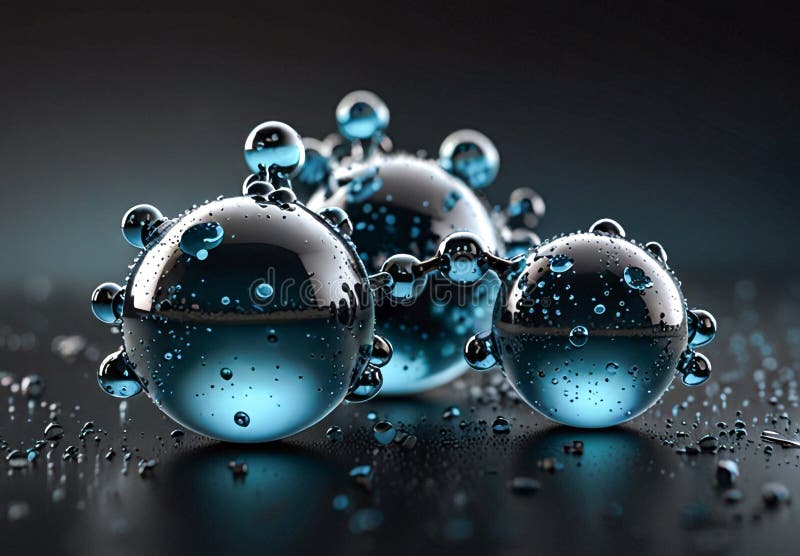 Render Displays Water Molecules Stock Illustrations – 1 Render Displays ...