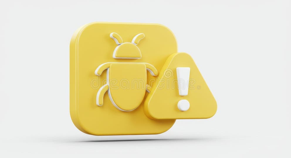 Bug Alert: 3D Render stock illustration. Illustration of number - 382959806