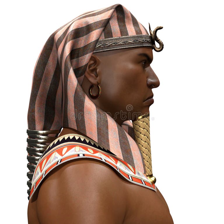 Side Profile of an Ancient Egypt Pharaoh Stock Illustration ...