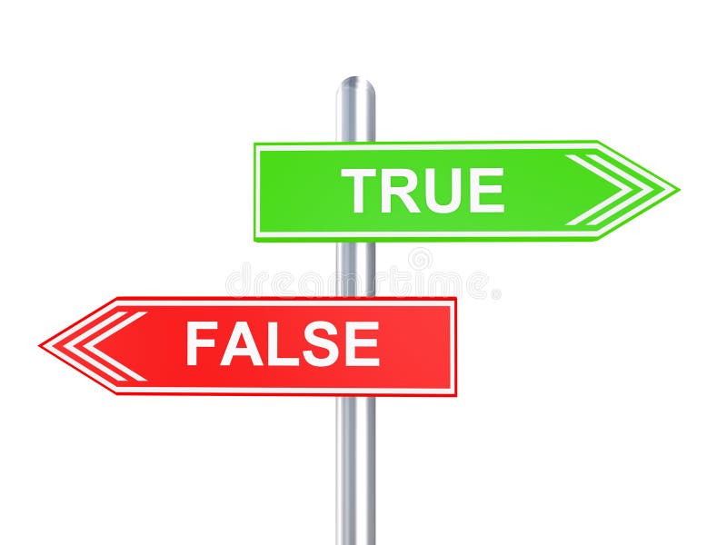 Choosing Between True And False Stock Illustration - Illustration of ...