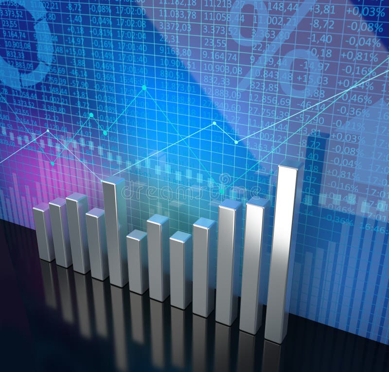 Finance and economy charts stock illustration. Illustration of global ...