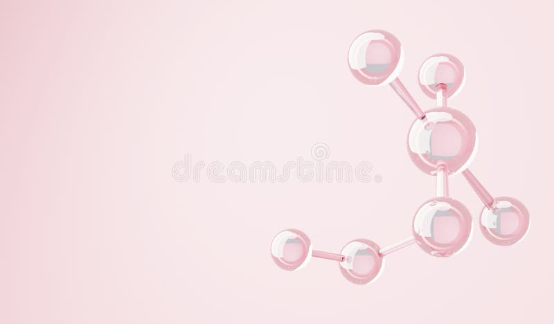 3d Render of Simple Chemical Bond in Side Cell or Molecules. the ...