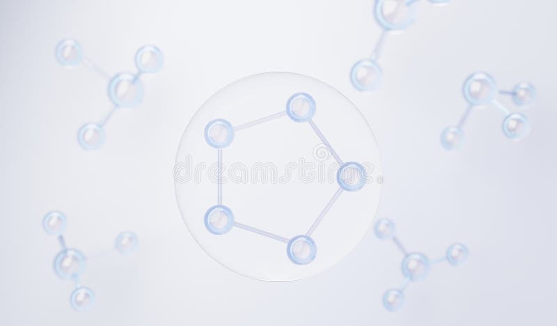 3d Render of Simple Chemical Bond in Side Cell or Molecules. the ...