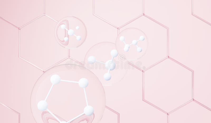 3d Render of Simple Chemical Bond in Side Cell or Molecules. the ...