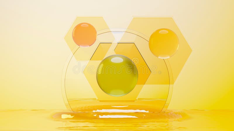 3d Render of Simple Chemical Bond in Side Cell or Molecules. the ...