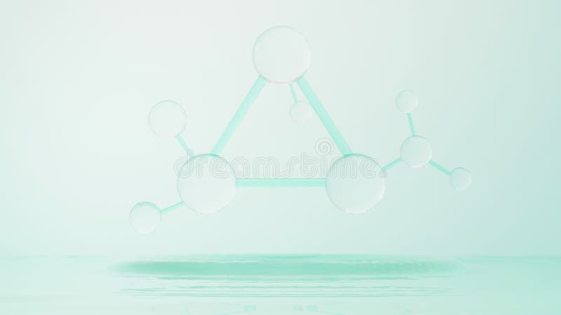 3d Render of Simple Chemical Bond in Side Cell or Molecules. the ...