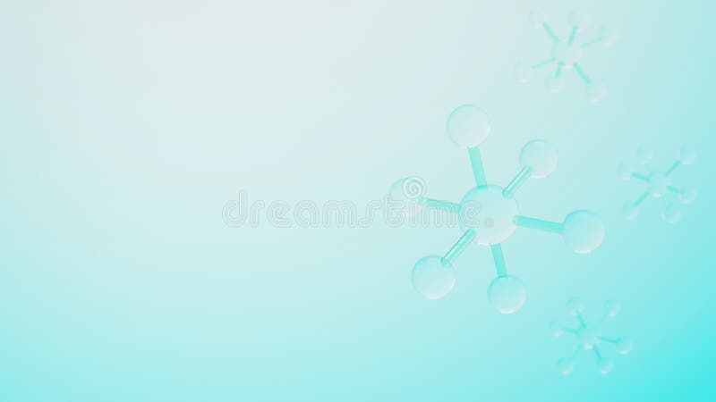 3d Render of Simple Chemical Bond in Side Cell or Molecules. the ...
