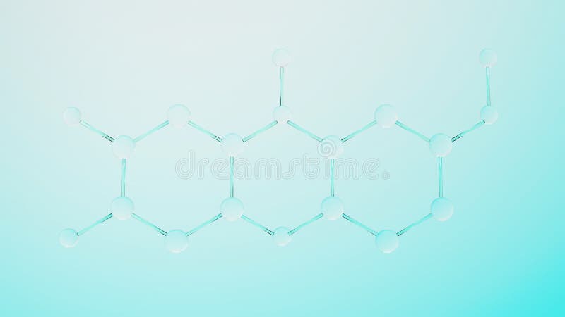 3d Render of Simple Chemical Bond in Side Cell or Molecules. the ...