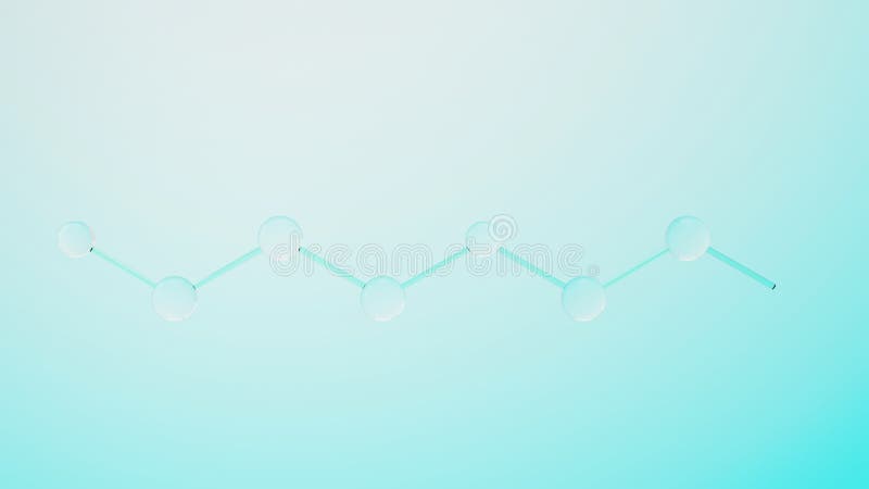 3d Render of Simple Chemical Bond in Side Cell or Molecules. the ...