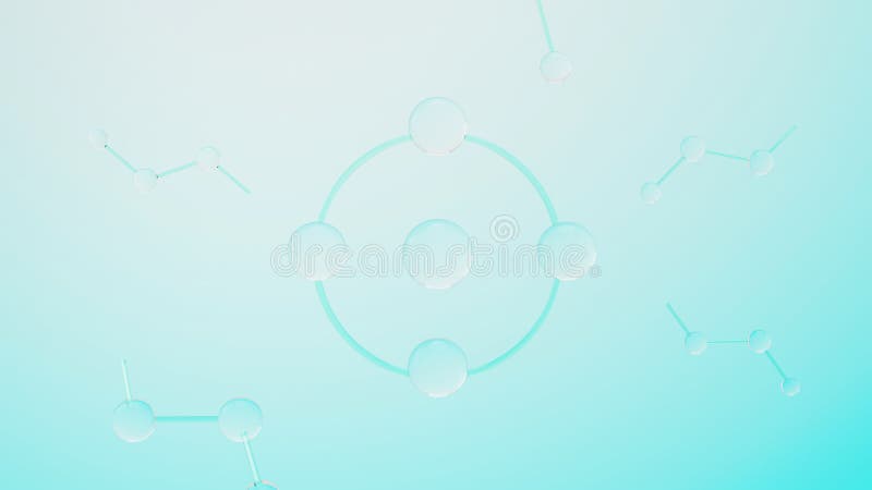 3d Render of Simple Chemical Bond in Side Cell or Molecules. the ...
