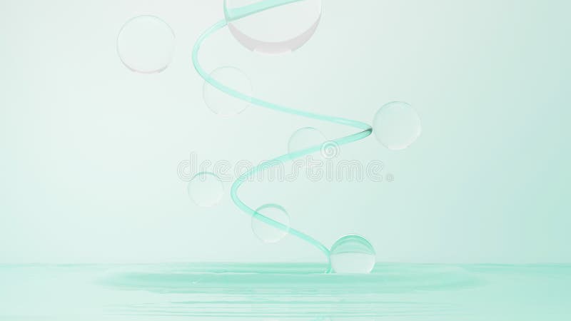 3d Render of Simple Chemical Bond in Side Cell or Molecules. the ...
