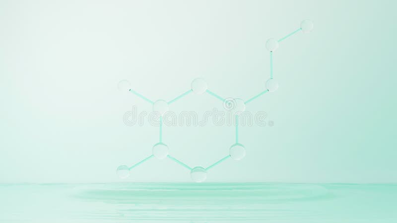 3d Render of Simple Chemical Bond in Side Cell or Molecules. the ...