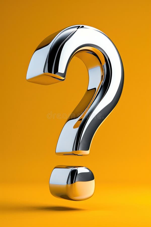 3D Render of Simple Question Mark on Solid Background. Generative Ai ...