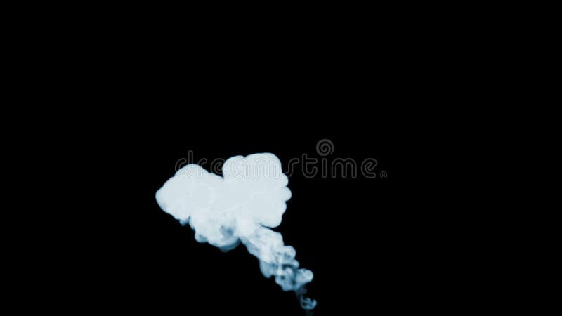 3d Render of Simulation of Smoke on Black Background. Isolated on Black ...